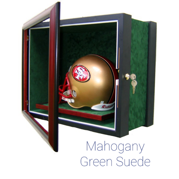 Full Size Football Helmet Custom Hand Crafted Wood Cabinet Case ...