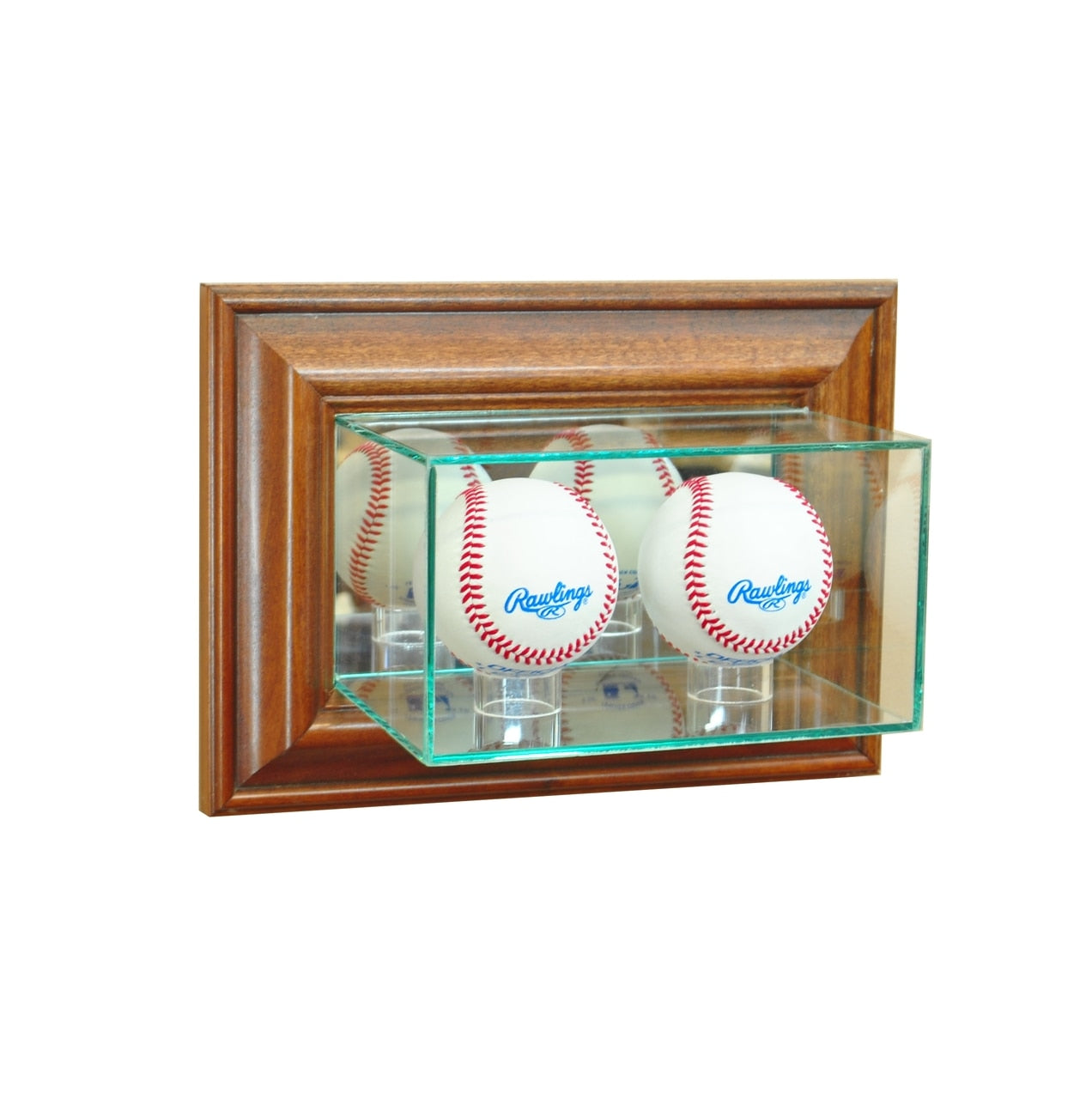 Wall Mounted Double Baseball Glass Display Case | Free Shipping ...