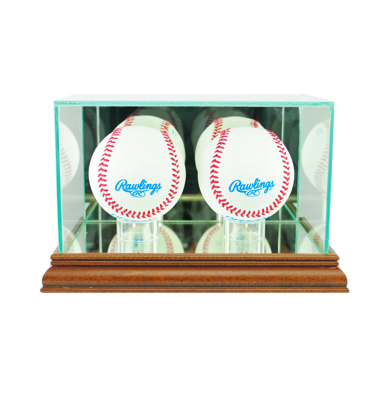 Double Baseball Glass Display Case | Memorabilia Displays | Ships Free ...