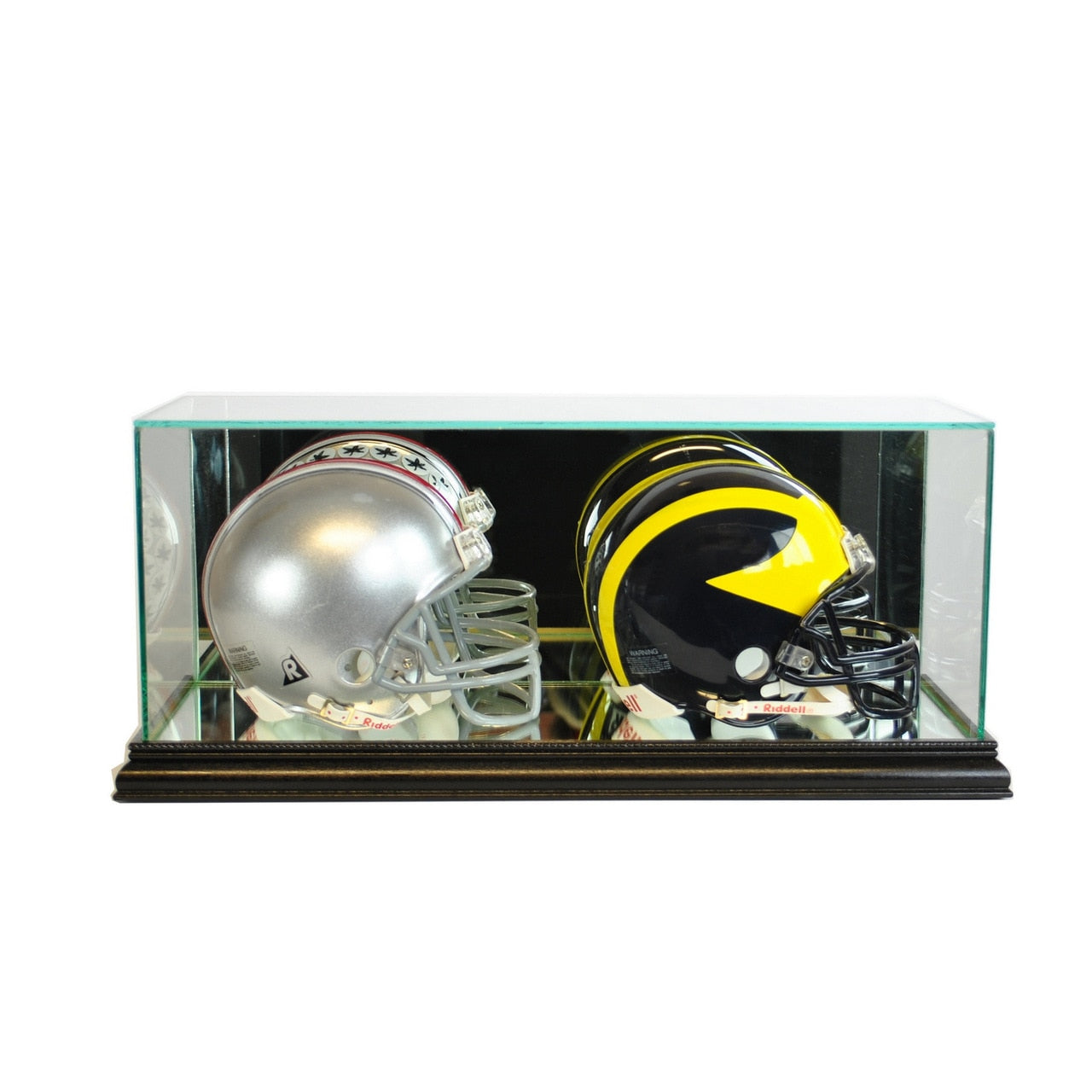 Double Mini Football Helmet Glass Display Case | Free Shipping ...