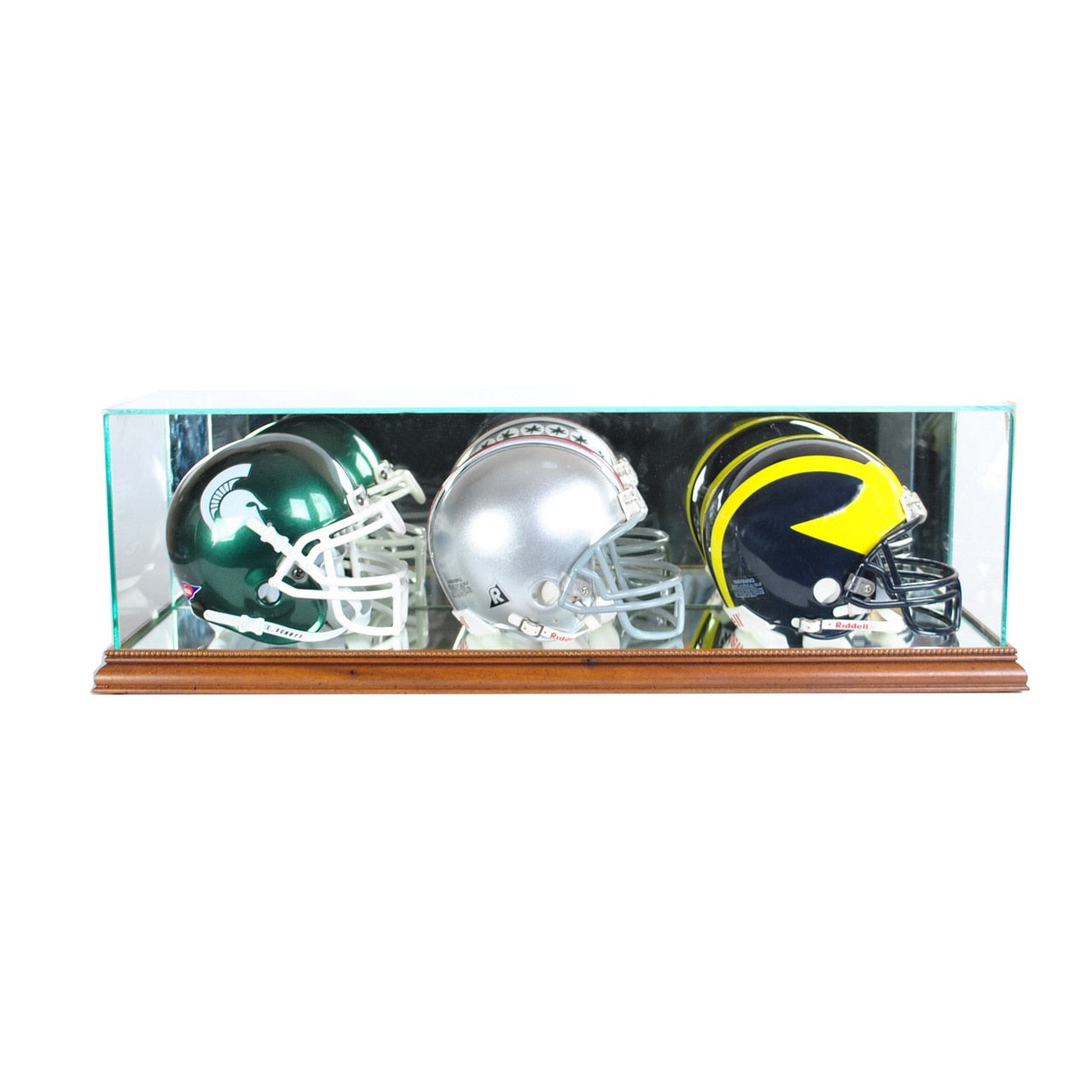 Triple Mini Football Helmet Glass Display Case | Free Shipping ...