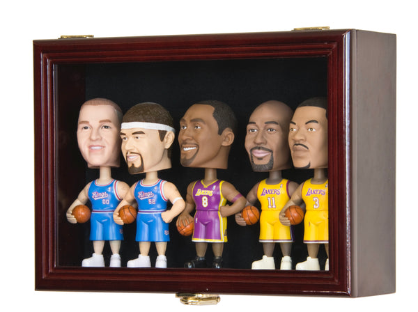 Small Bobblehead Wood Cabinet Display Case - Holds Up To 5 Bobbleheads ...