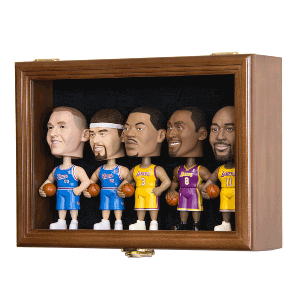 Small Bobblehead Wood Cabinet Display Case - Holds Up To 5 Bobbleheads ...