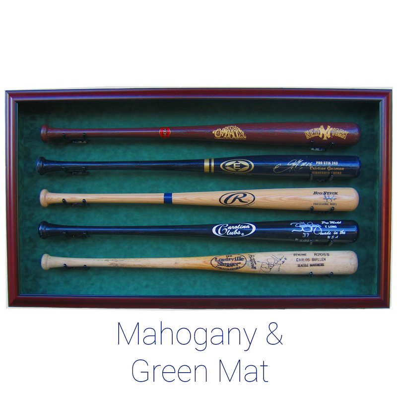 Five Baseball Bat Custom Hand Crafted Wood Cabinet Display Case ...