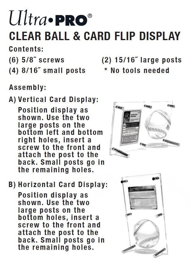 Baseball Ball & Card Flip Display by Ultra Pro | Free Shipping ...