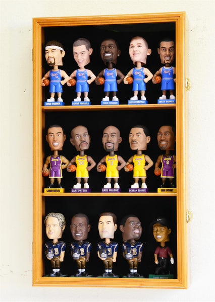 Bobblehead Wood Cabinet Display Case - Holds Up To 18 Bobbleheads ...