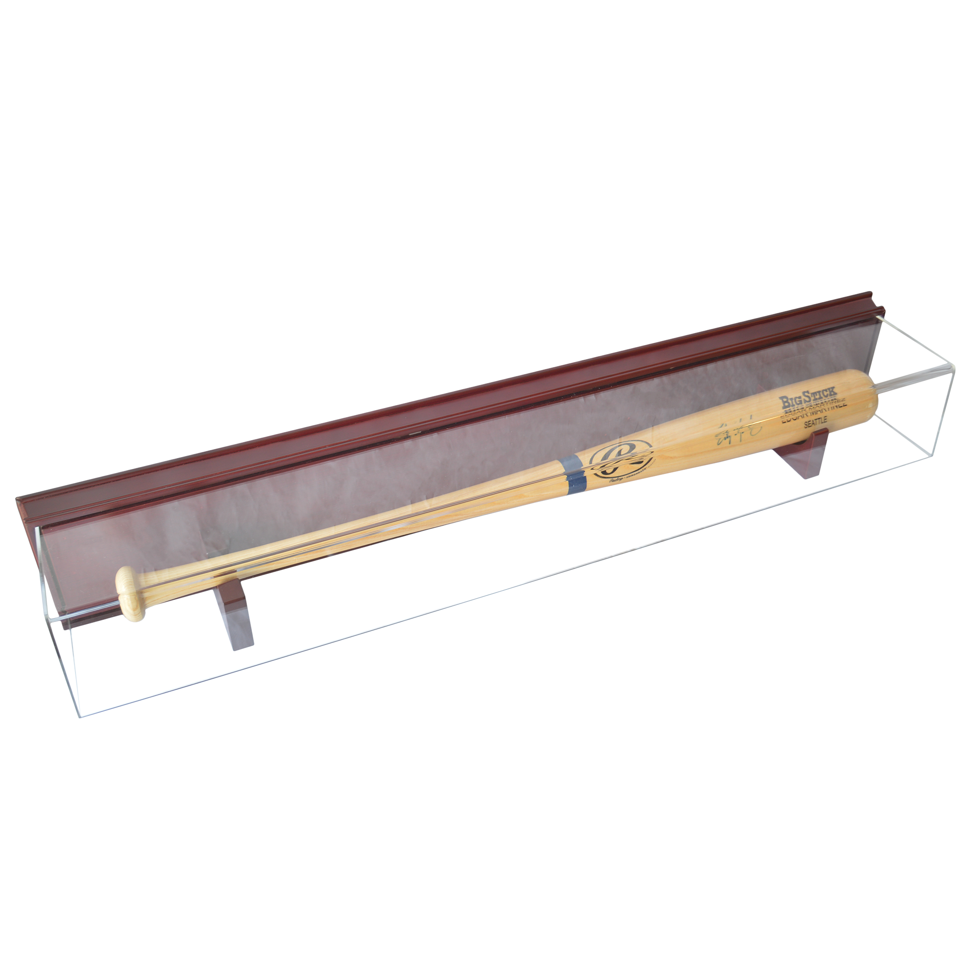 Baseball Bat Wood Base Wall Mount Display Case | Free Shipping ...