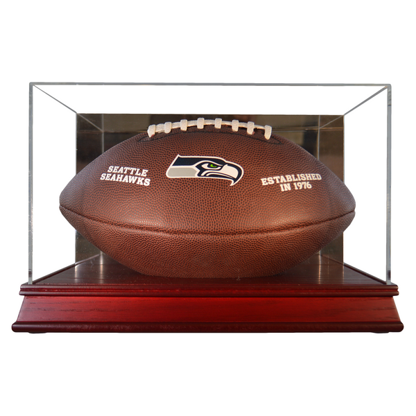 Football Cherry Wood Base Display Case | Free Shipping Store Wide ...