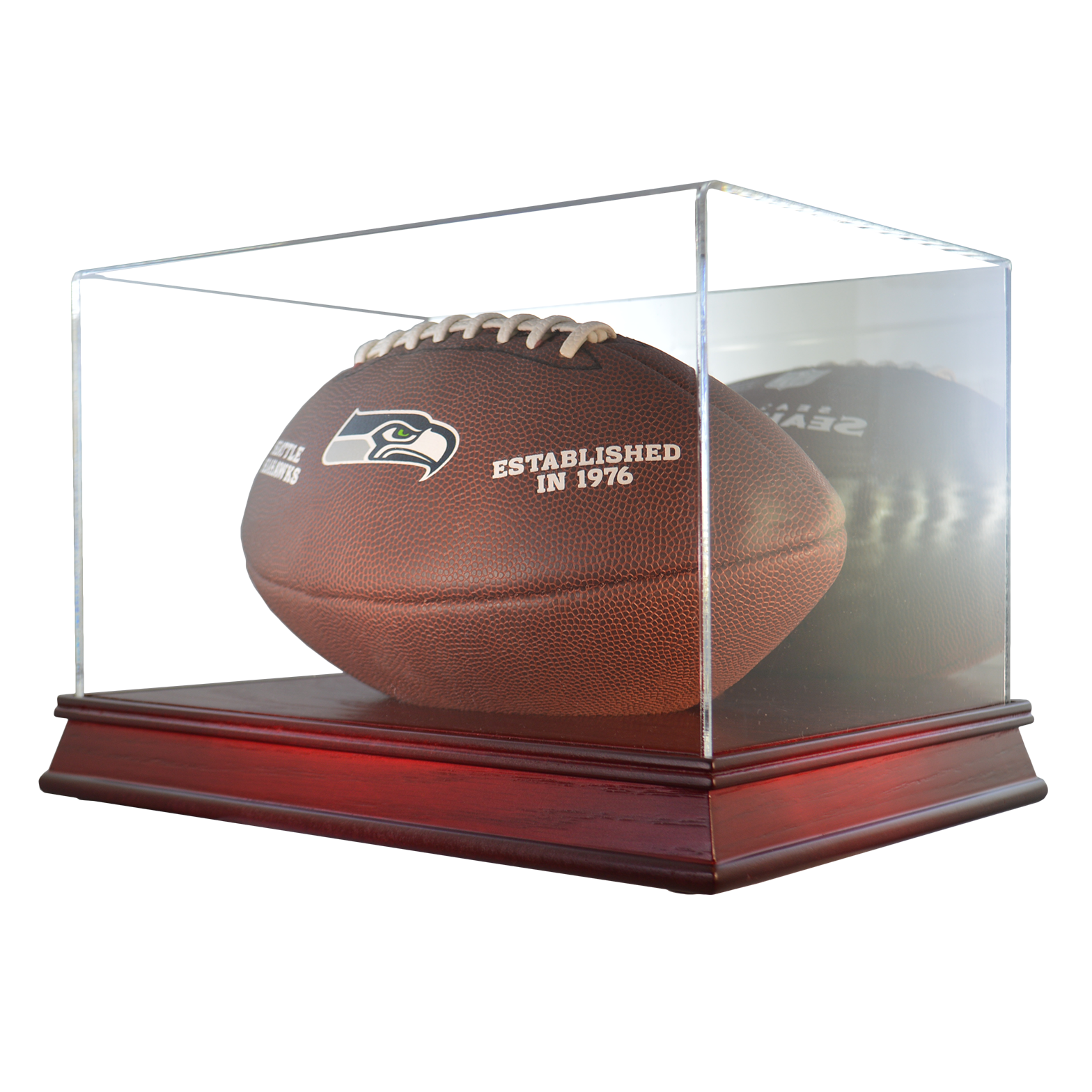 Football Cherry Wood Base Display Case | Free Shipping Store Wide ...