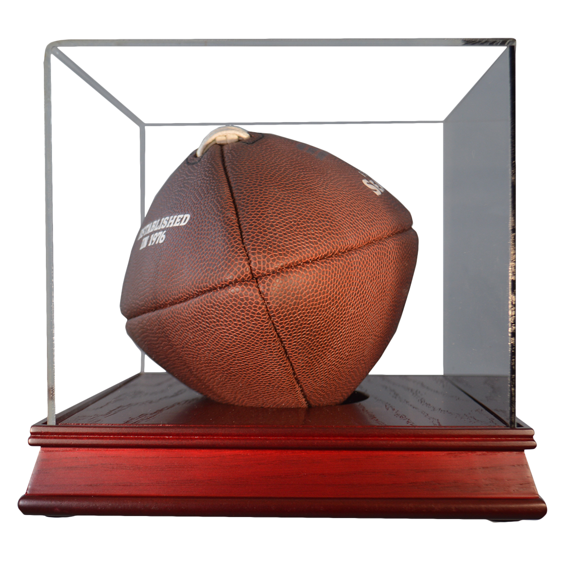 Football Cherry Wood Base Display Case | Free Shipping Store Wide ...
