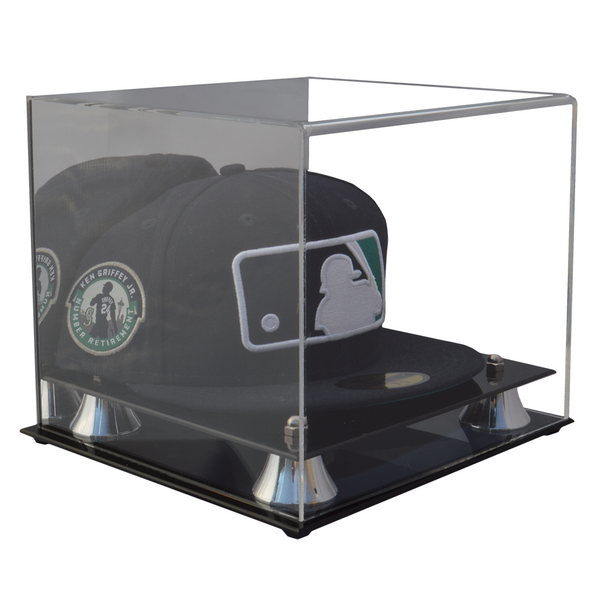 Baseball Hat Premium Display Case with Silvers Risers | Free Shipping ...