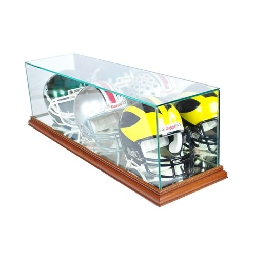 Triple Mini Football Helmet Glass Display Case | Free Shipping ...