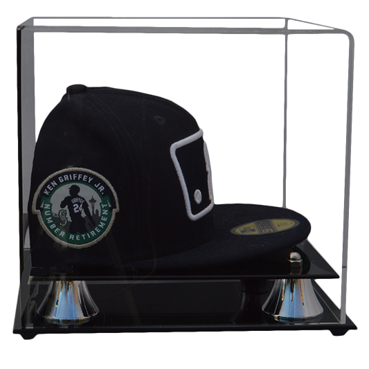 Baseball Hat Premium Display Case with Silvers Risers | Free Shipping ...