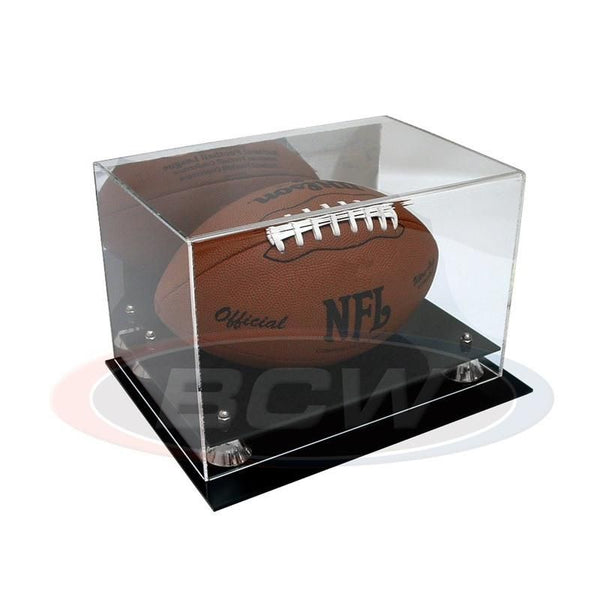 Football Premium Display Case with Silver Risers | Free Shipping ...